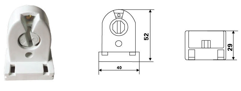 IMPA 791522,Lamp Holder - Marine Fluorescent